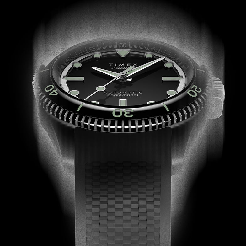 Timex Atelier Marine M1a 41mm Swiss Made Automatic NBR Synthetic Rubbe ...