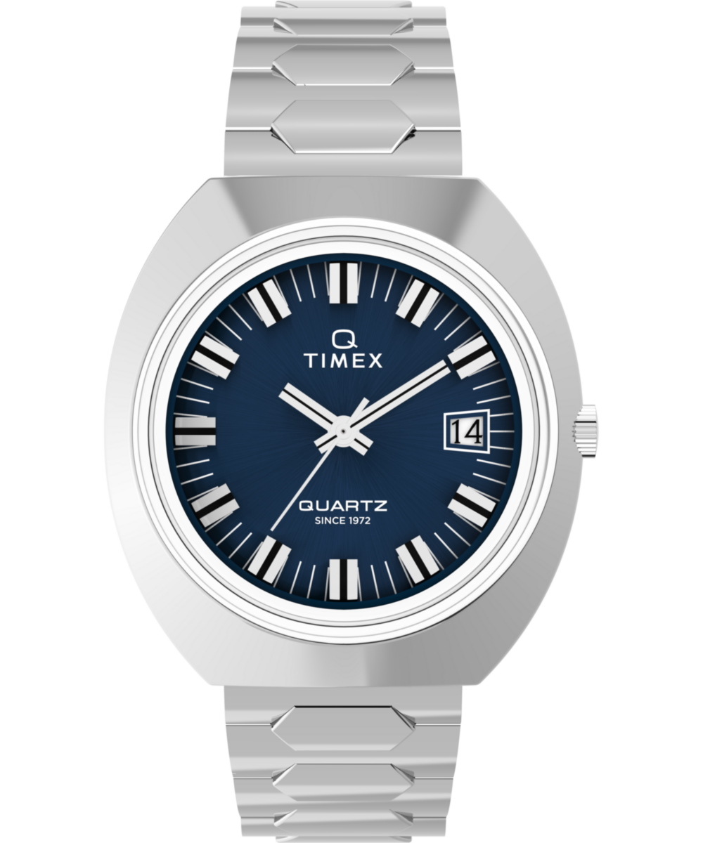 Q Timex® 1972 Time Machine Reissue 39mm Stainless Steel Bracelet Watch ...